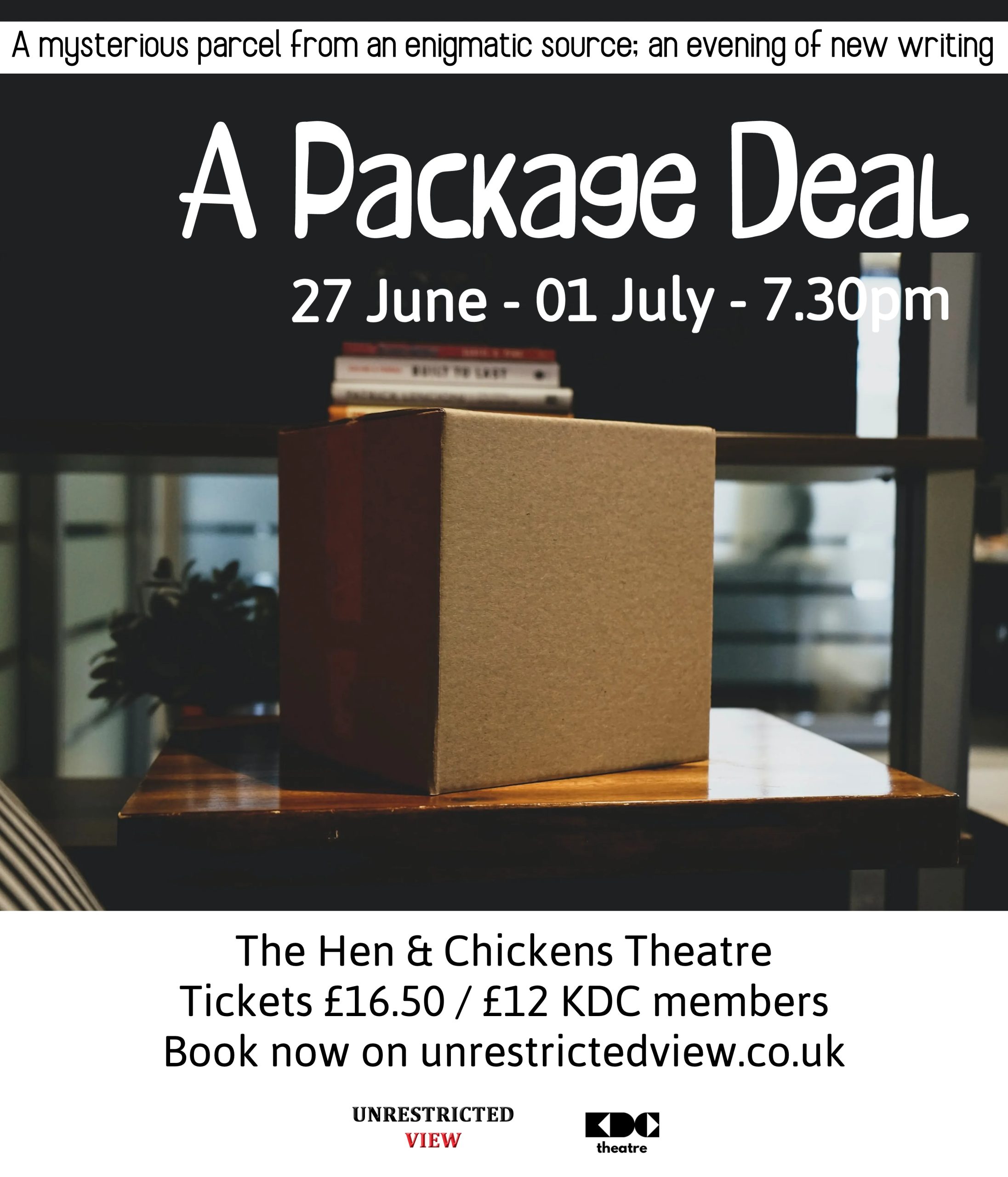 A Package Deal – KDC Theatre - Central London based amateur theatre group